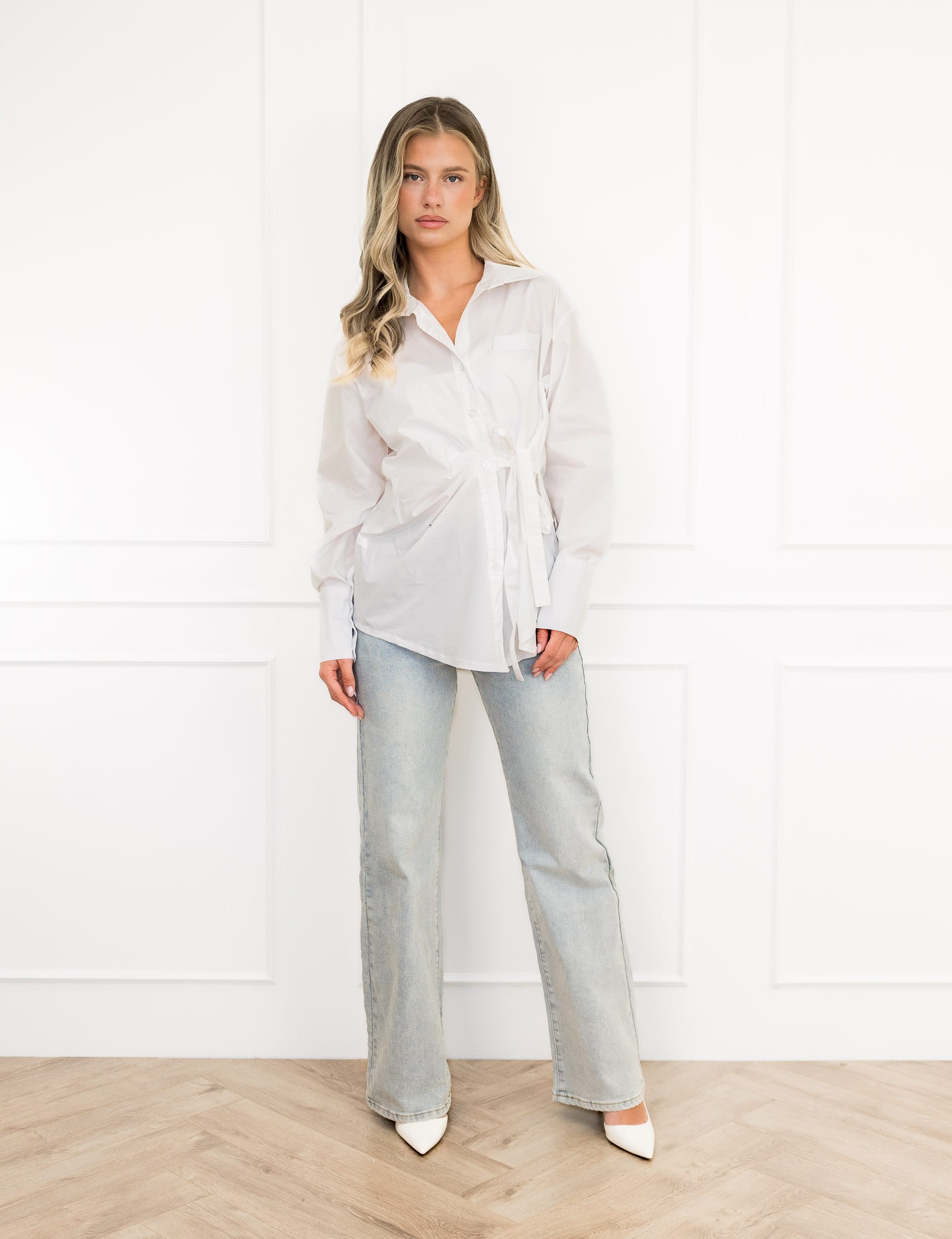 Elin blouse wit | witte blouse met strik detail | Memali