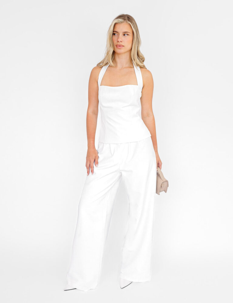 Halter top wit | Witte basic top | Memali