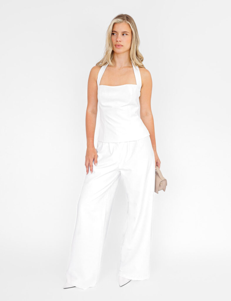 Halter top wit | Witte basic top | Memali